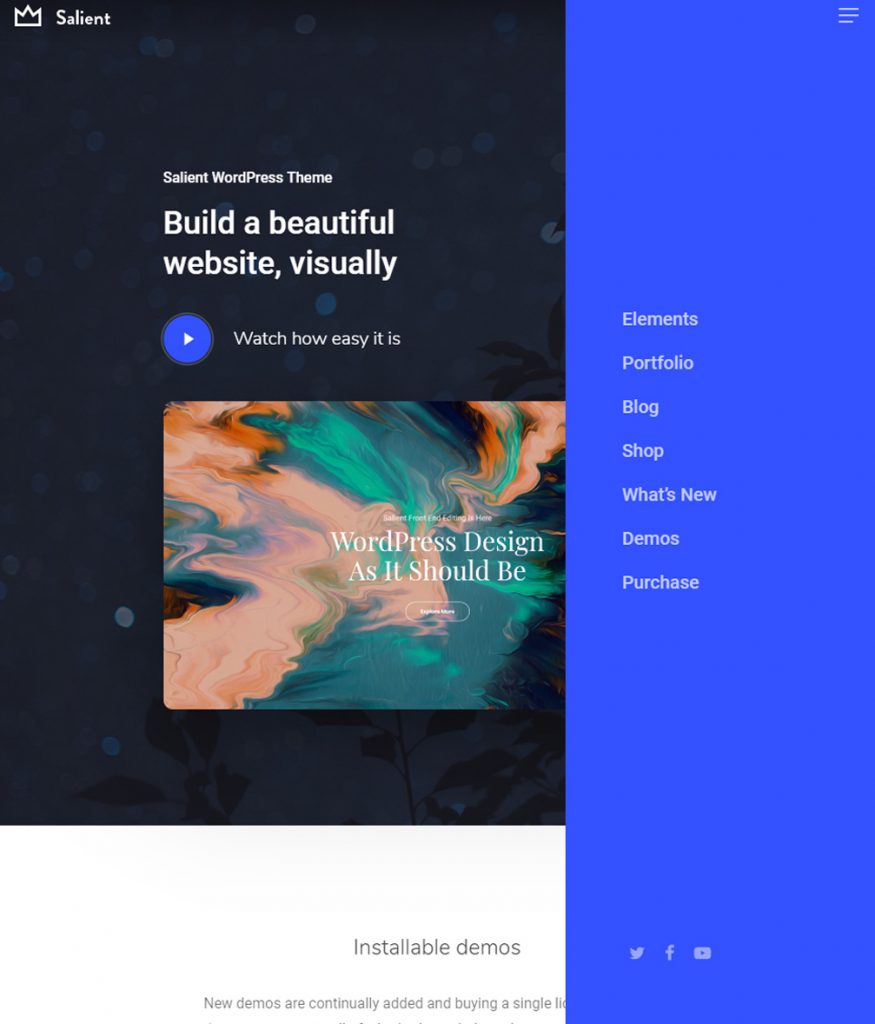 Header Navigation – Salient Documentation
